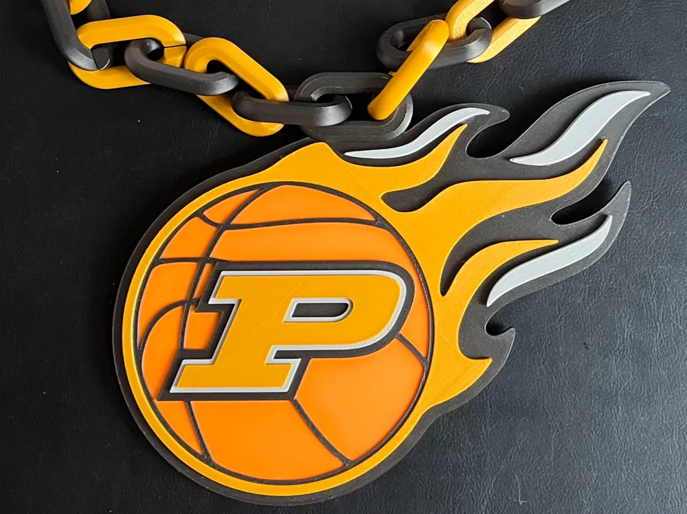 Purdue University Basketball Logo Chain by JenLee1013 - MakerWorld