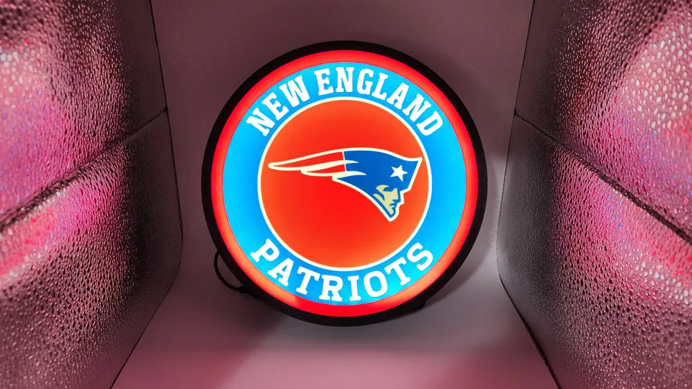 New England Patriots - Light Box - Free 3D Print Model - MakerWorld