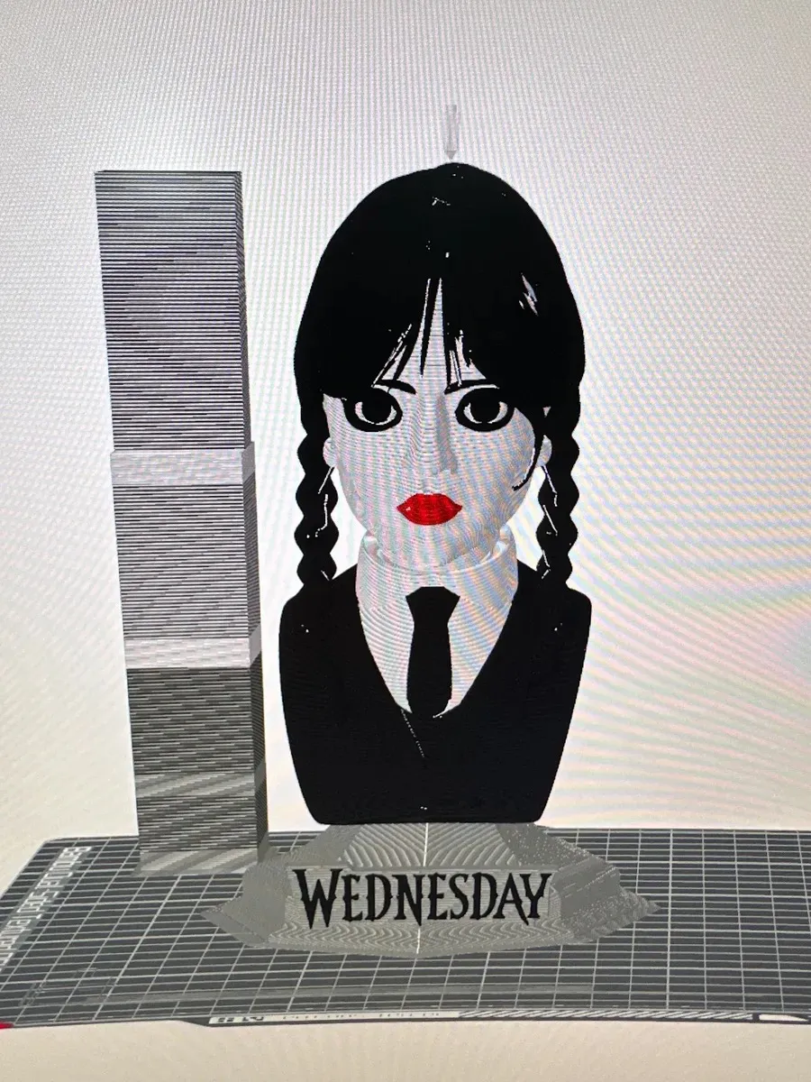 Wednesday Addams Bust by All Things STL MakerWorld: Download Free 3D Models
