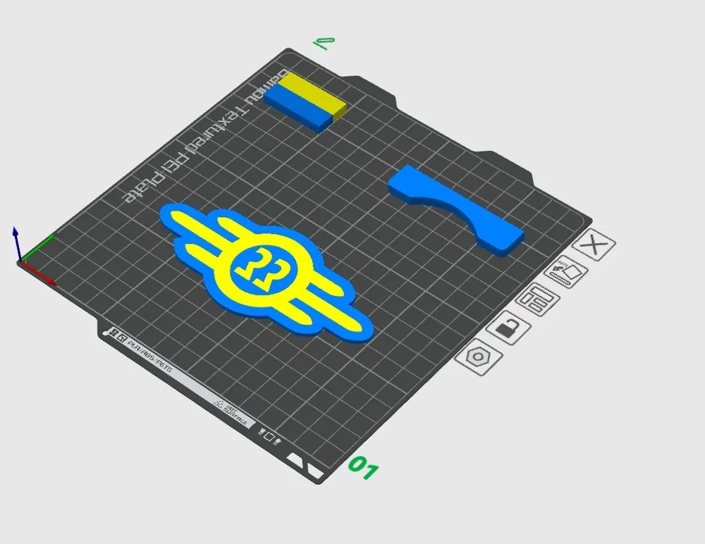 fallout Vault 33 logo and stand by mytil - MakerWorld