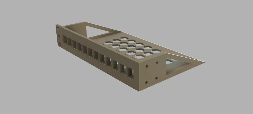 19 inch Keystone patch panel with Shelf 1U Remixed by Rofl_Mao ...