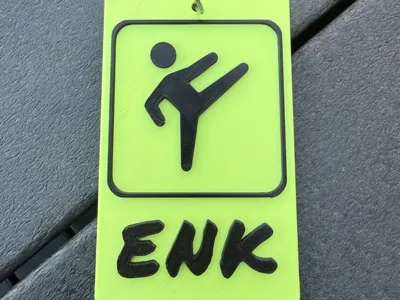 Customizable Martial Arts Sports Bag Tag - Free 3D Print Model - MakerWorld
