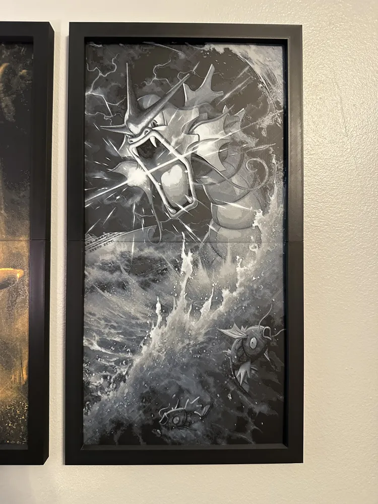 Gyarados 2-piece Hueforge - Free 3D Print Model - MakerWorld