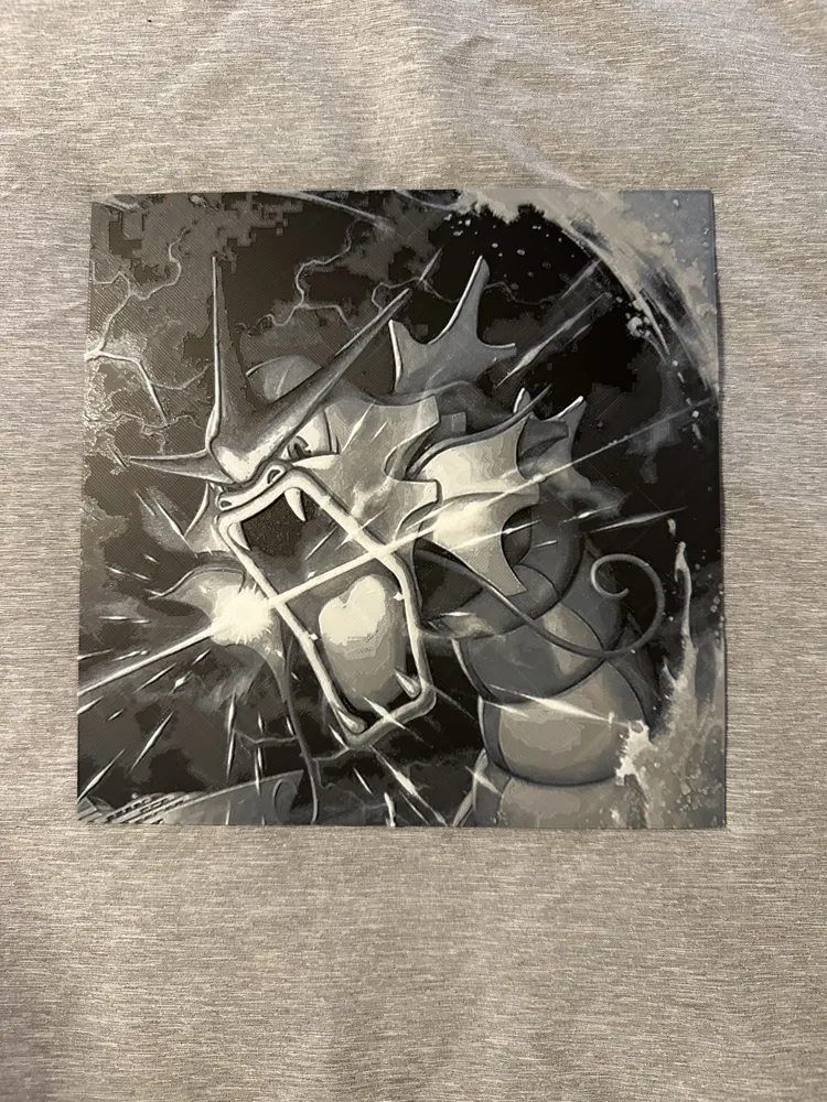 Gyarados 2-piece Hueforge - Free 3D Print Model - MakerWorld