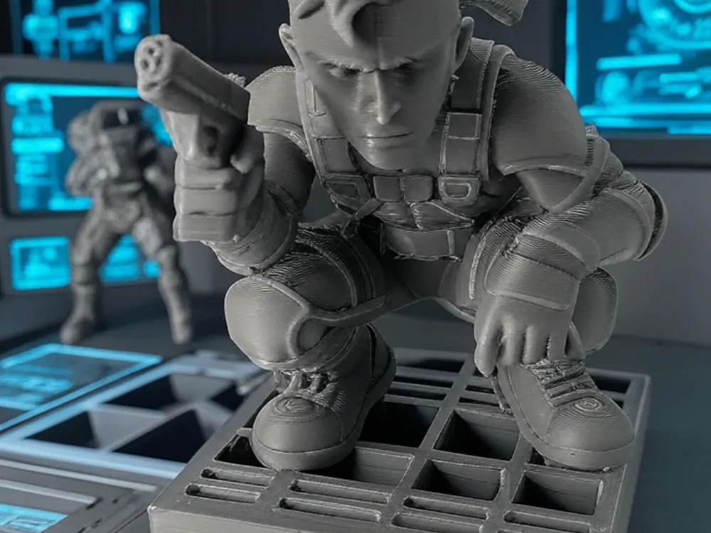 Solid Snake Metal Gear statue - Free 3D Print Model - MakerWorld