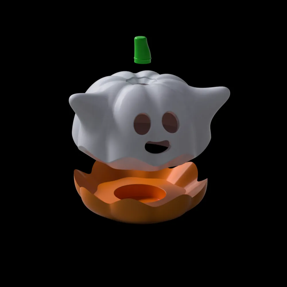 Ghost Pumpkin - Free 3D Print Model - MakerWorld