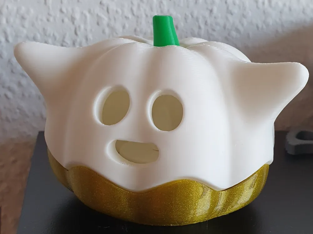 Ghost Pumpkin - Free 3D Print Model - MakerWorld