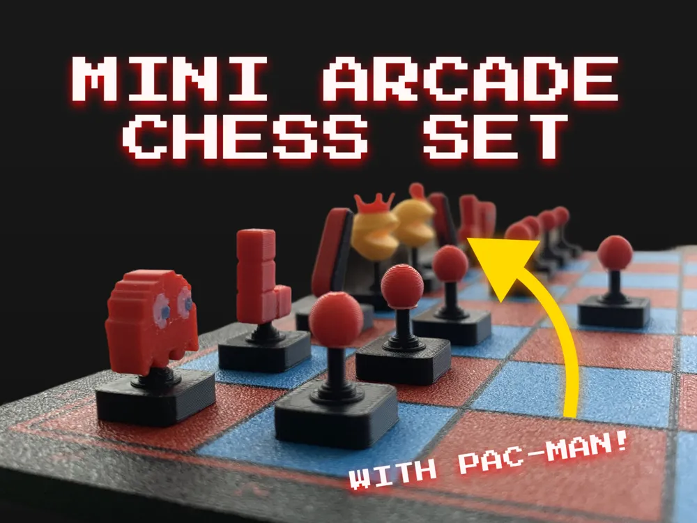 Mini Arcade Chess Set - Free 3D Print Model - MakerWorld