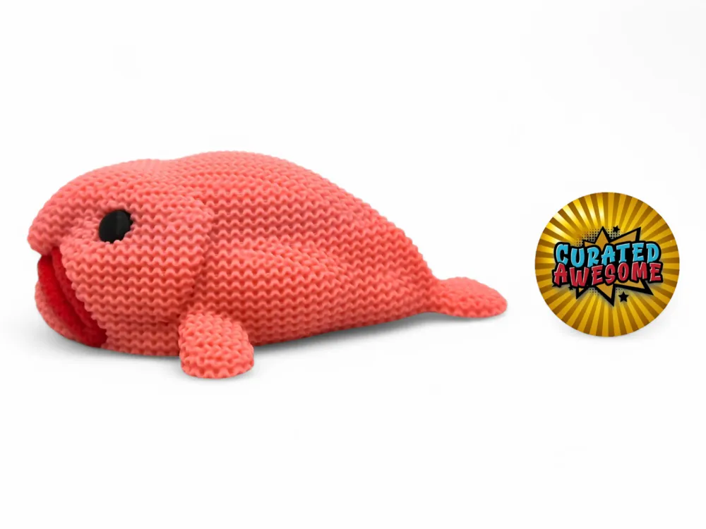 Cute Knitted Blobfish by CuratedAwesome FlexiForge MakerWorld: Download Free 3D Models