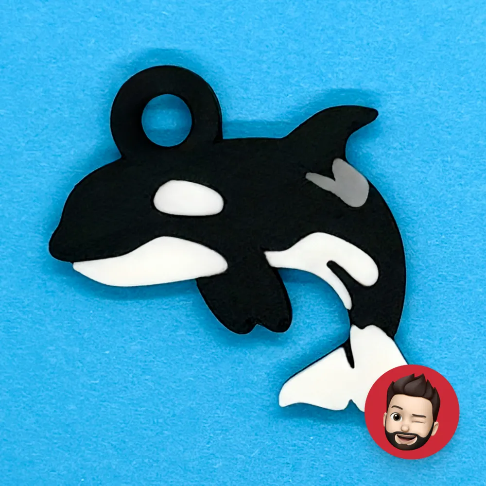 Animals orca killer whale keychain by nicodeimos - MakerWorld