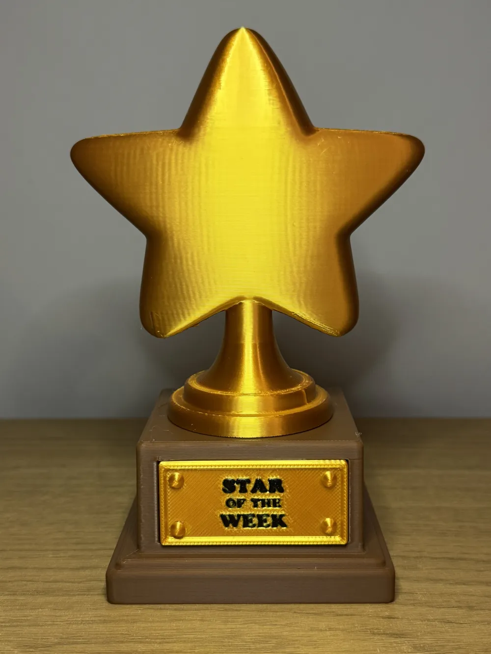 Trofeo de Estrella - Estrella de la Semana - Personalizable - Modelo de ...