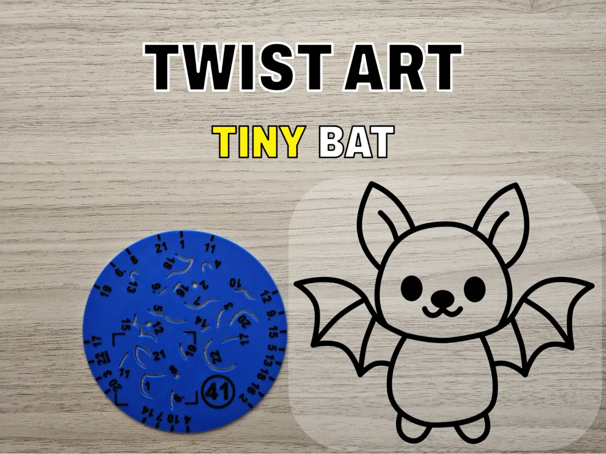 Twist Art 41 Bat - Rotary Drawing Stencil by THIMM1 MakerWorld ...