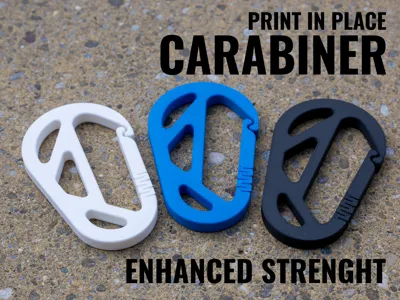 Ultra Strong Carabiner | Print In Place by sdaendi - MakerWorld