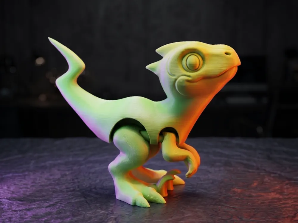 Cute Articulated velociraptor - Free 3D Print Model - MakerWorld