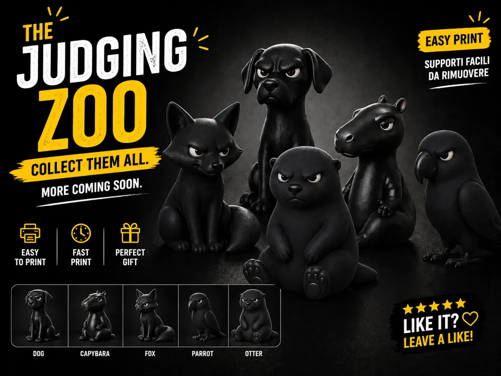 Capybara Grumpy – THE JUDIGING ZOO #01 - Free 3D Print Model - MakerWorld