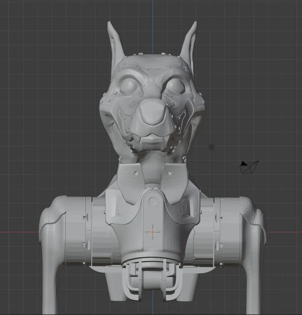 Unitree Go2 Pro AlmostDynoMutt head by Fastblinker Calamity MakerWorld ...