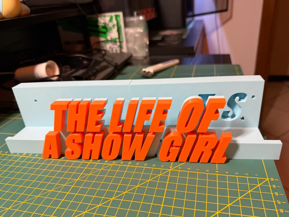 Vinyl Holder-The Life of a Show Girl(Taylor Swift) - Free 3D Print ...