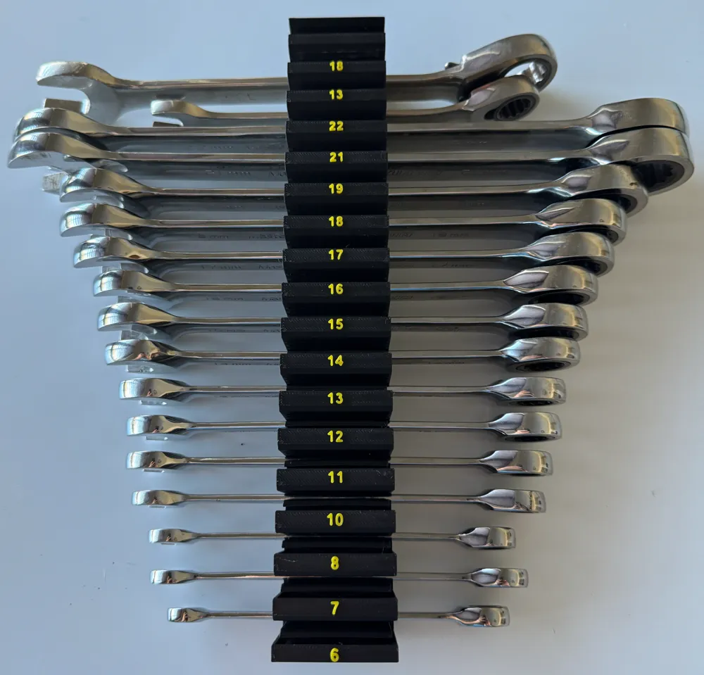 Gridfinity Modular Wrench Holder with Grip by DanR MakerWorld: Download ...