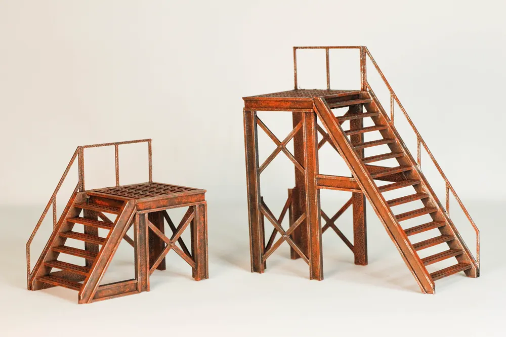 Industrial Mini Terrain - Modular Metal Stairs - Free 3D Print Model ...