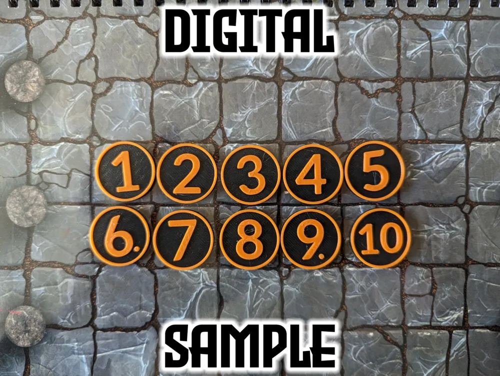 Numbered Token - Sample Download by DungeonTokens - MakerWorld