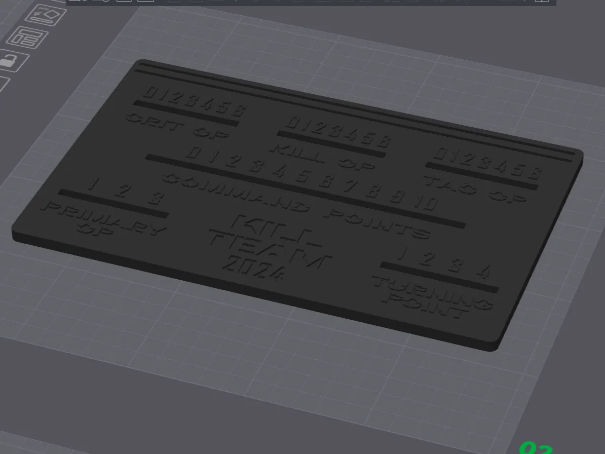 Kill Team 2024 Scorecard - Free 3D Print Model - MakerWorld