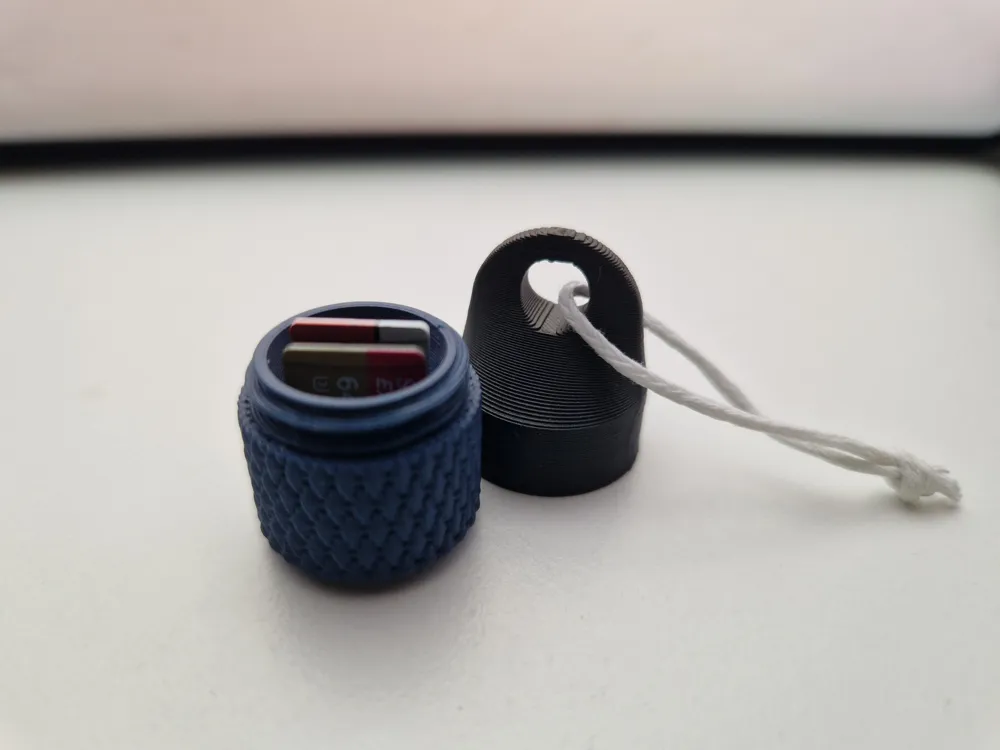 MicroSD Card Keychain Holder – Fits 2 Cards V2 - Free 3D Print Model ...