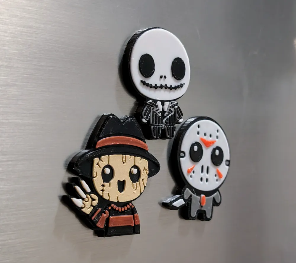 Cute Halloween Movie Characters - Embossed Magnets by svenson3D ...