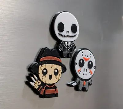 Cute Halloween Movie Characters - Embossed Magnets by svenson ...