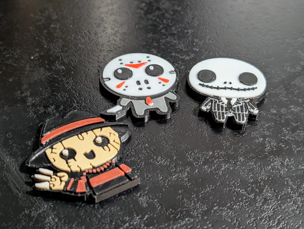 Cute Halloween Movie Characters - Embossed Magnets by svenson3D ...