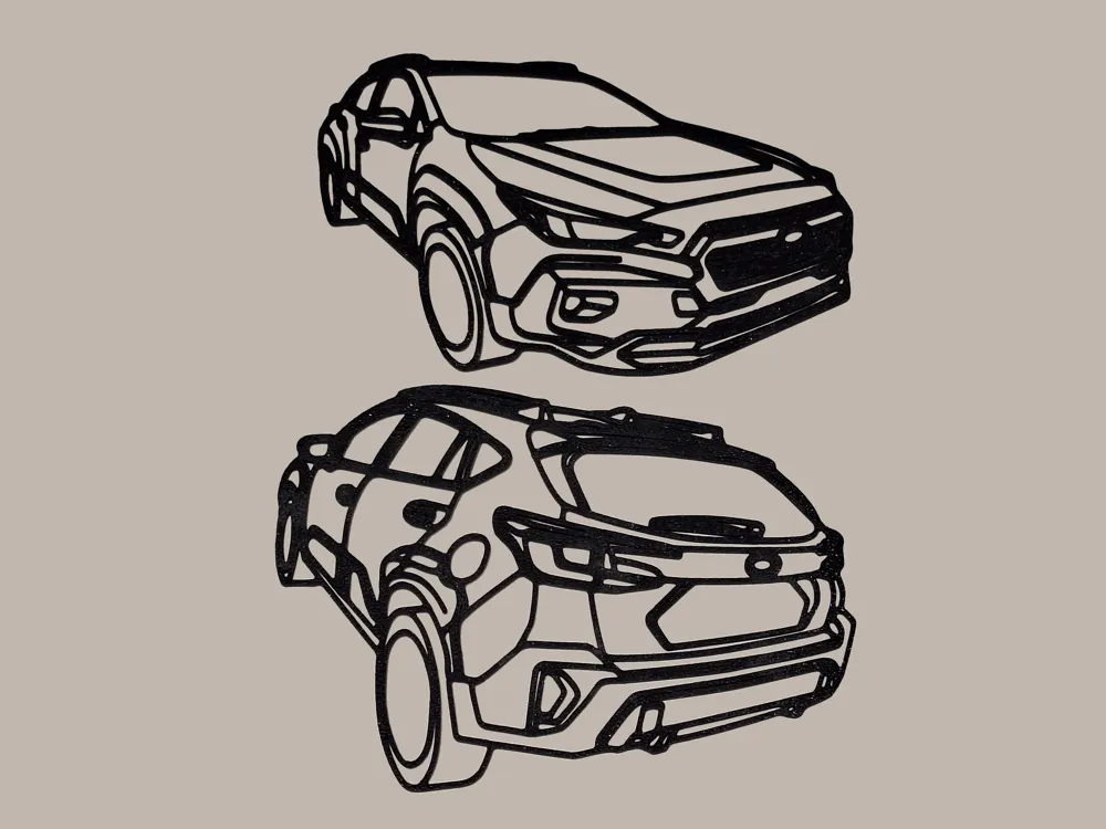 Silhouette Subaru Crosstrek Wilderness - Modèle d'Impression 3D Gratuit ...