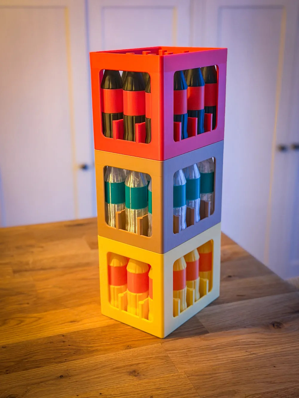 Caisse de Soda Empilable V2 & Bouteilles (Échelle 1:2.5) - Modèle d ...