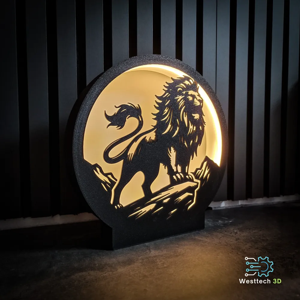 Lion LED Lamp box - Free 3D Print Model - MakerWorld