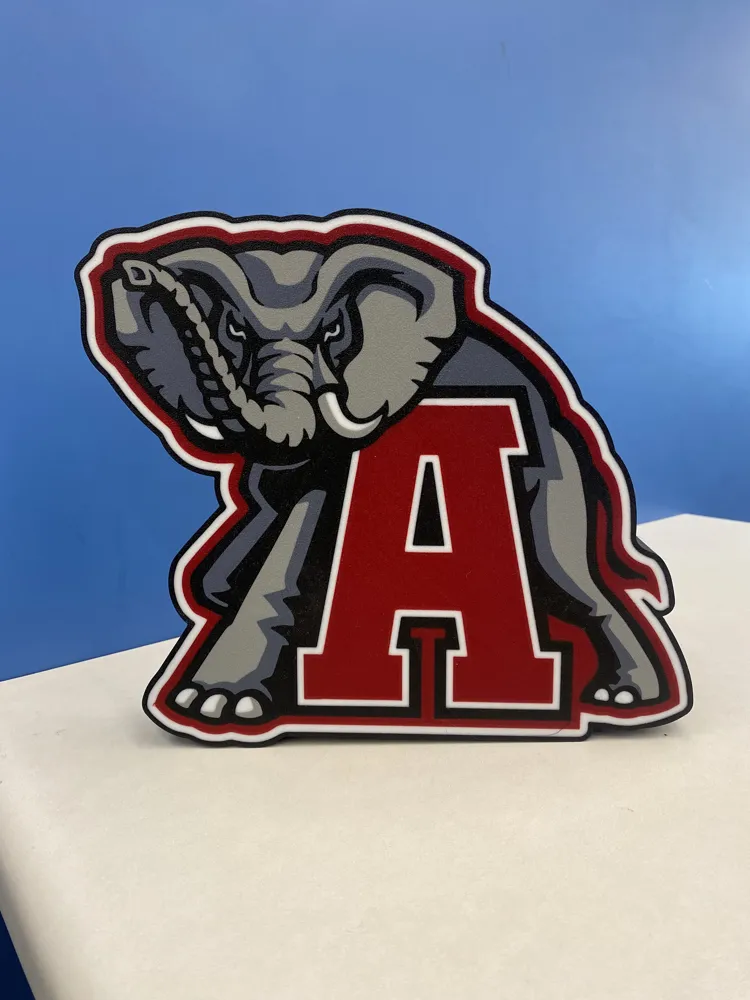 Alabama Elephant Logo V2 by Innovate-3D MakerWorld: Download Free 3D Models