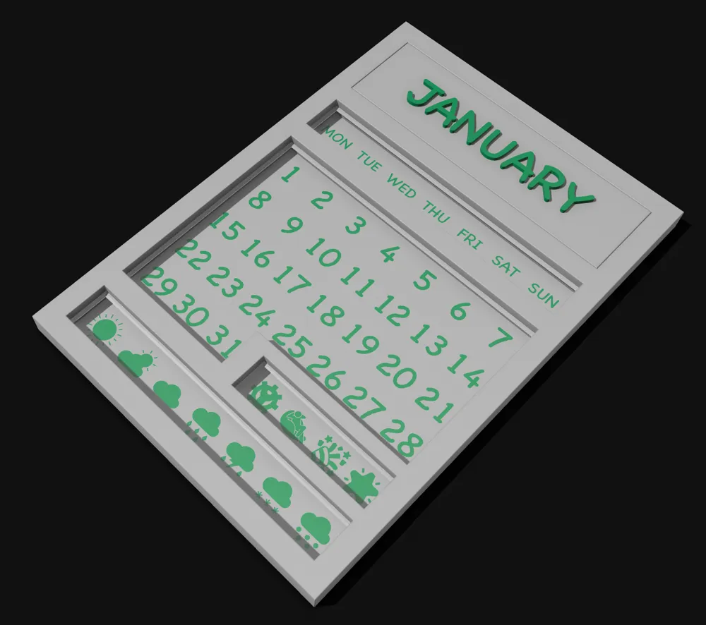 Scrolling Calendar by CarloT - MakerWorld