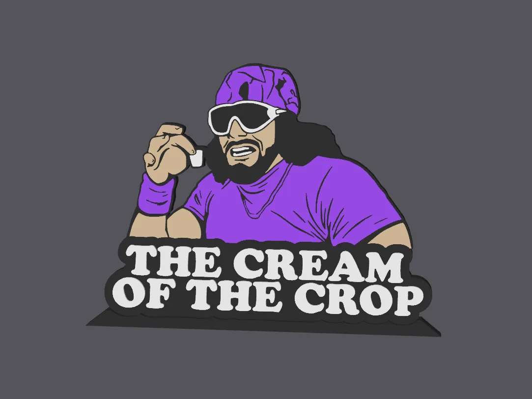 Macho Man Randy Savage Table Stand - Free 3D Print Model - MakerWorld