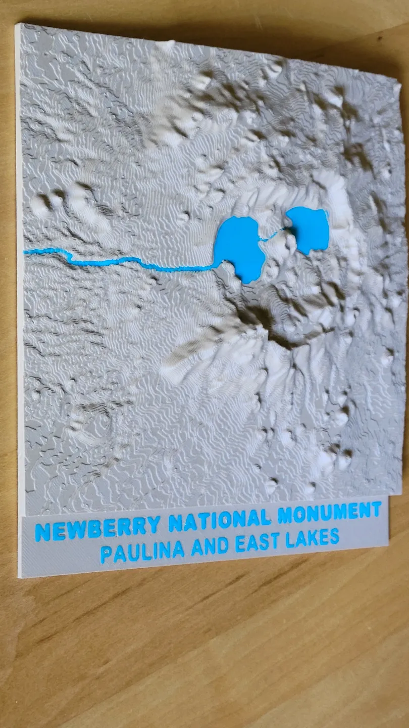 Topo of Newberry National Monument , Oregon USA by kabendesign - MakerWorld