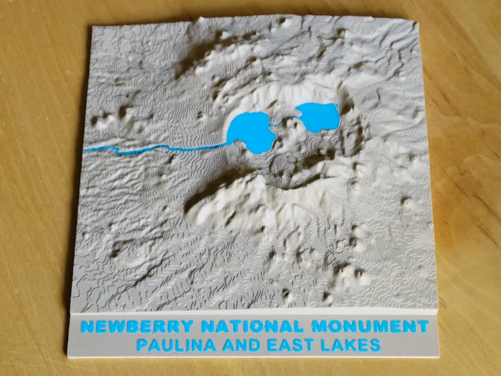 Topo of Newberry National Monument , Oregon USA by kabendesign - MakerWorld