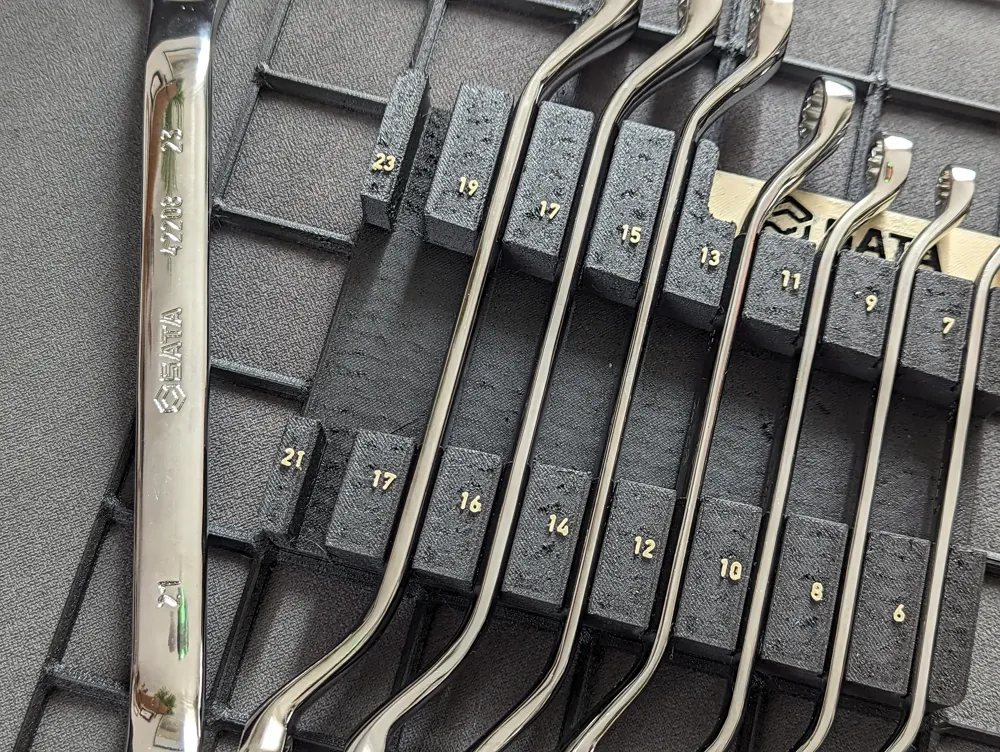 Gridfinity + SATA Offset Double Box End Wrenches 6-23mm by mrstolarsky ...