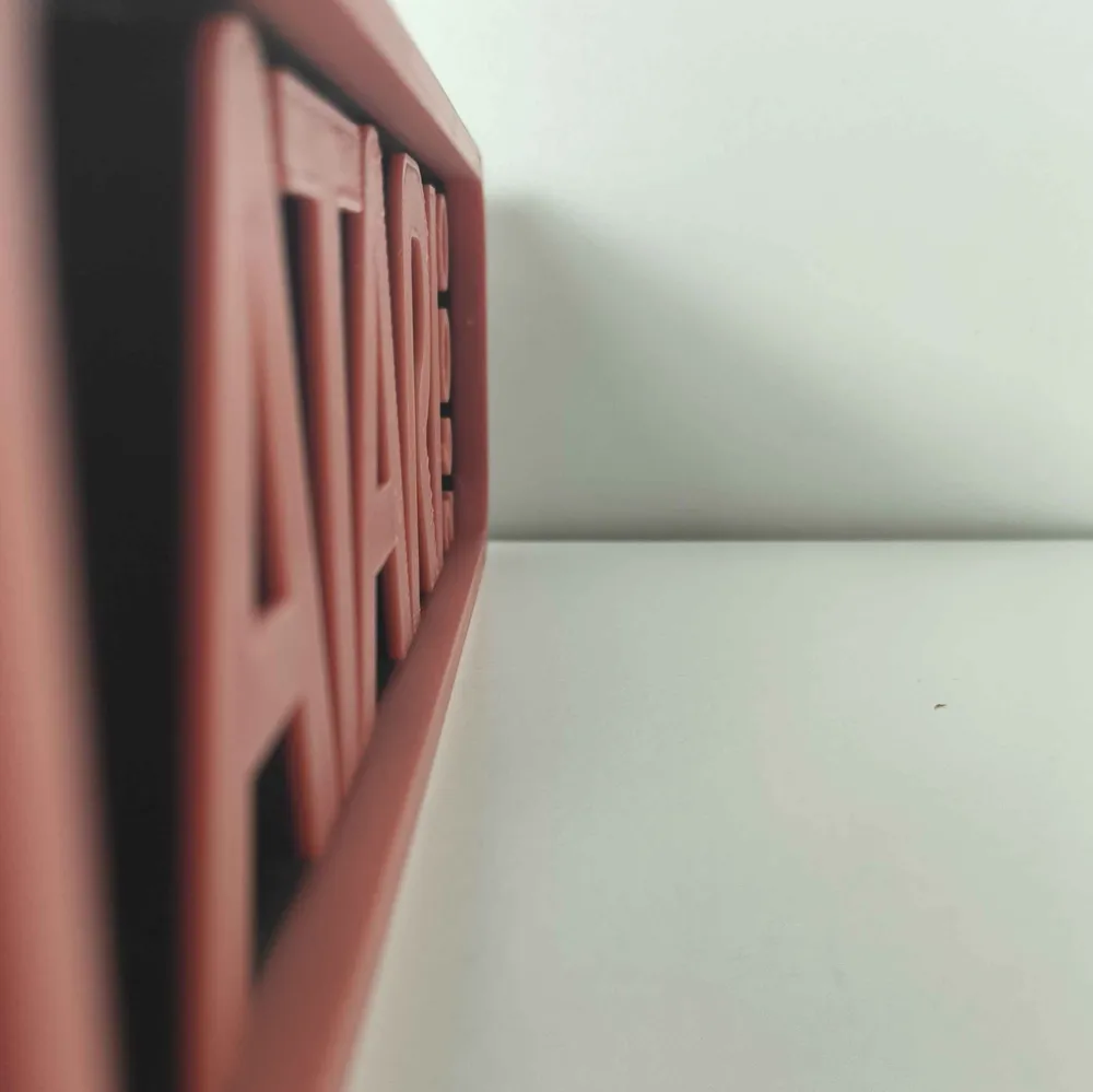 Console Logo Plaque - Atari 2600 - Free 3D Print Model - MakerWorld