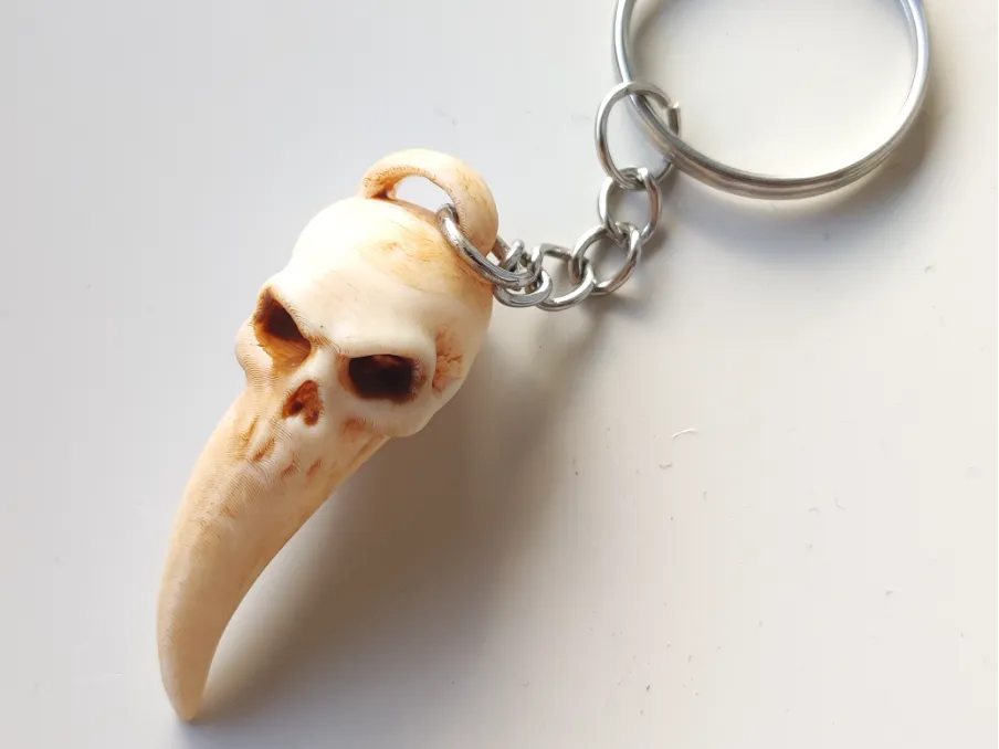Raptor Fang Skull Keychain – Dino Tooth Pendant by Imagina.3d ...
