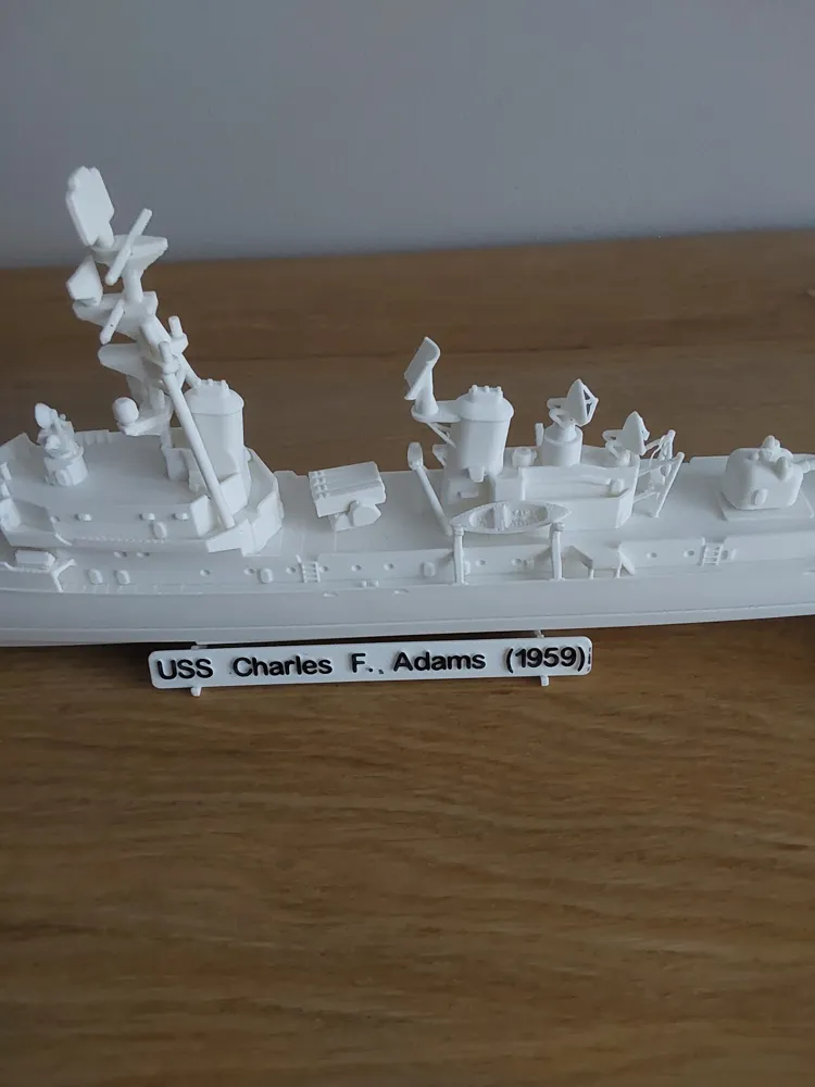 USS Charles F. Adams Destroyer (DDG-2) (1959) - Free 3D Print Model ...