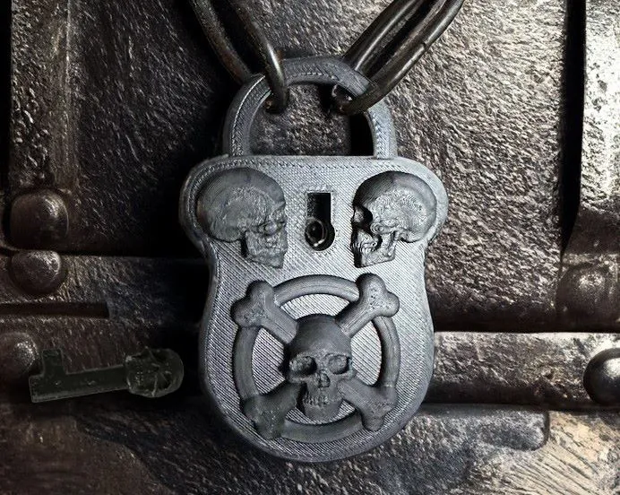 Antique Skull Lock and Key (Functional) Remixed by Kopp3D - MakerWorld
