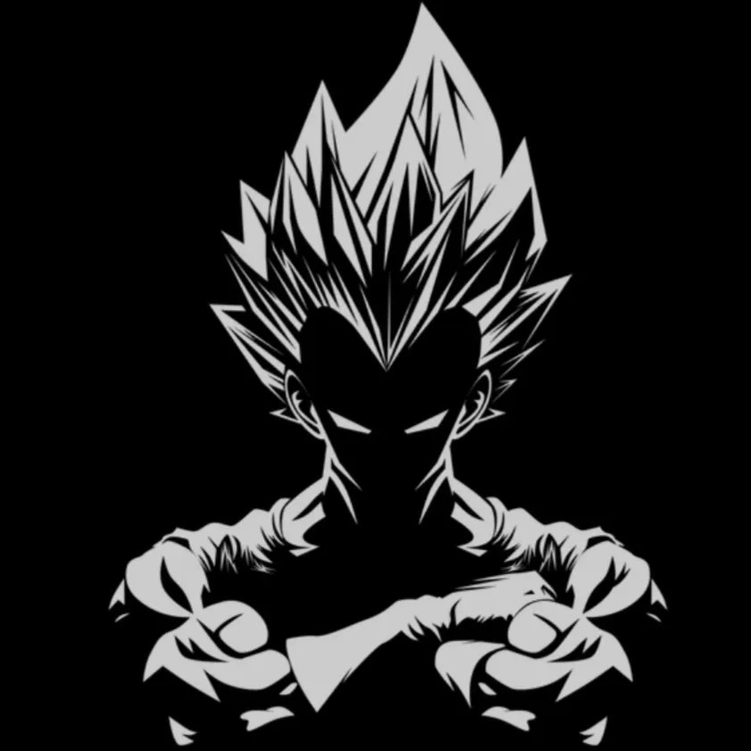 Vegeta silhouette - DragonBall - Wall art by Seal0567 - MakerWorld