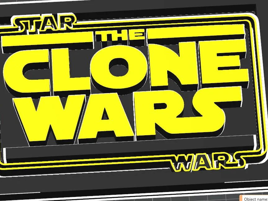 Star Wars | Clone Wars Logo / Sign by Br3ttin3D - MakerWorld