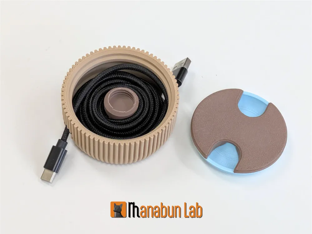 USB Cable Reel v3.0 /Organizer/storage/travel by Manabun Lab MakerWorld ...