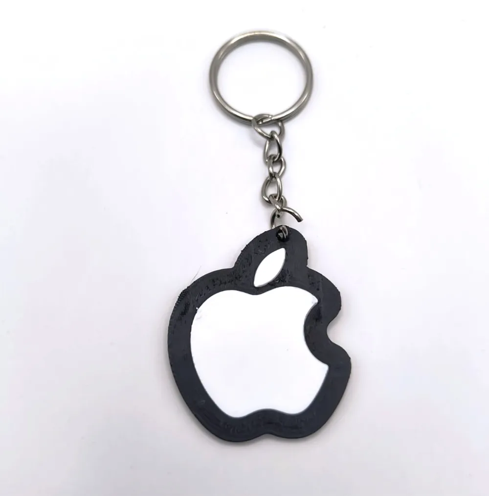 Apple logo keychain - Free 3D Print Model - MakerWorld