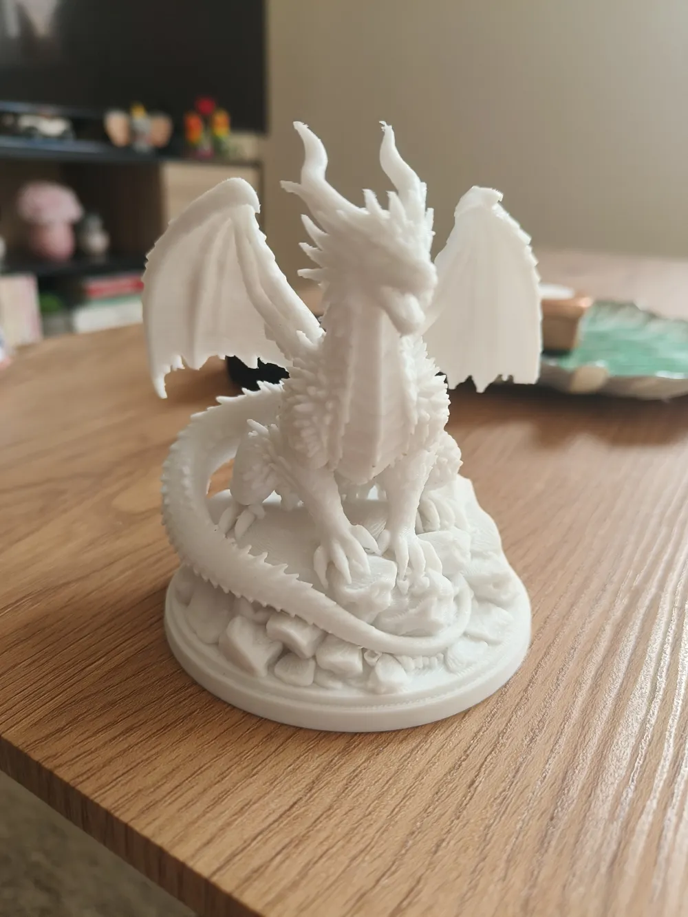 White Dragon - Snow Dragon - Free 3D Print Model - MakerWorld