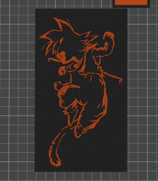 Goku Child 2d Art Hueforge no Need AMS by Cr3aTivitiFlux_D - MakerWorld