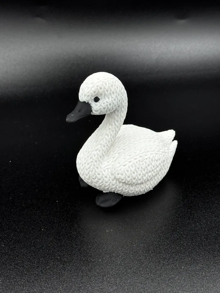 Cute Knitted Baby Swan by ThreeDimensions MakerWorld: Download Free 3D ...