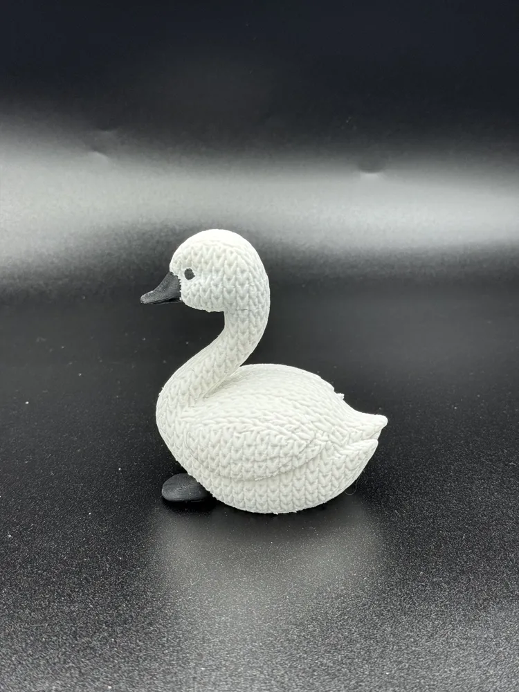Cute Knitted Baby Swan by ThreeDimensions MakerWorld: Download Free 3D ...